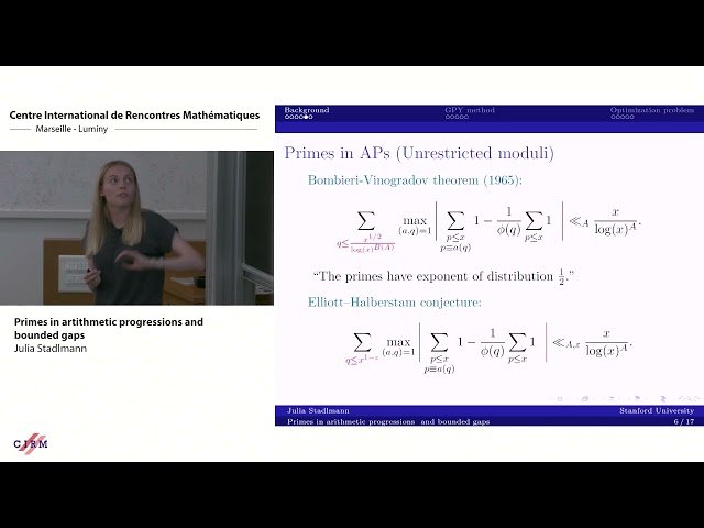 Free Video: Primes in Arithmetic Progressions and Bounded Gaps from ...