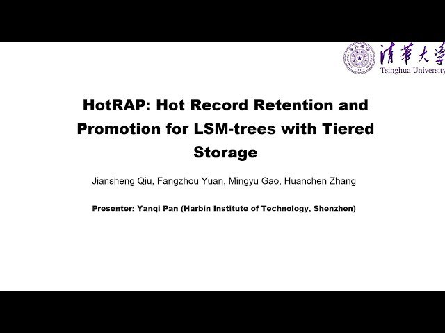 Free Video: HotRAP - Hot Record Retention and Promotion for LSM-trees with Tiered Storage from ...