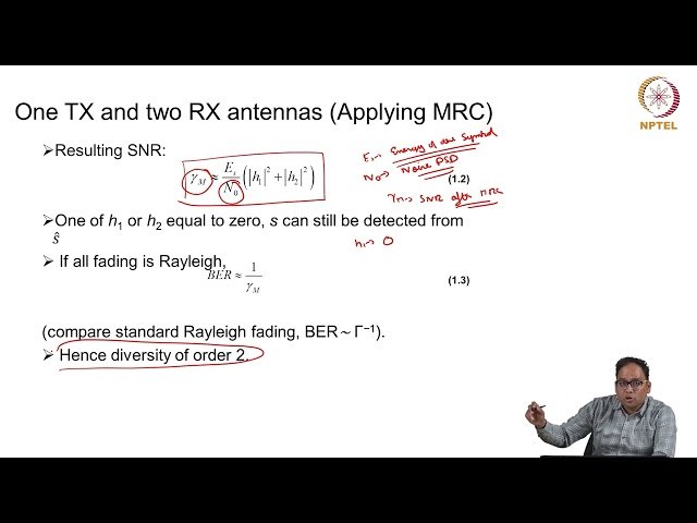 Free Video Alamoutis Space Time Code Mimo And Transmit Diversity Techniques From Nptel Noc