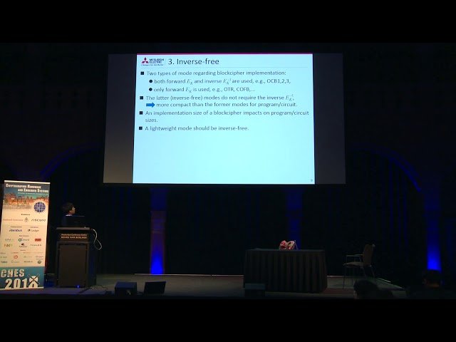 Conference Talks Talk: SAEB - A Lightweight Blockcipher Based AEAD Mode ...