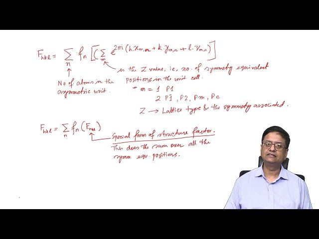 Free Video: Systematic Absence Conditions from Special Structure Factor Expression from NPTEL ...