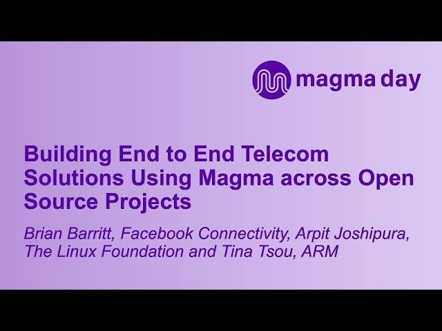 Conference Talks Talk: Building End to End Telecom Solutions Using ...