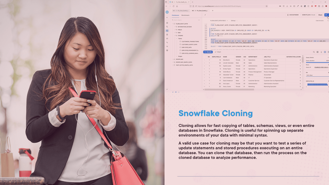 Online Course Snowpro Advanced Data Analyst Data Transformation And Modeling From Pluralsight