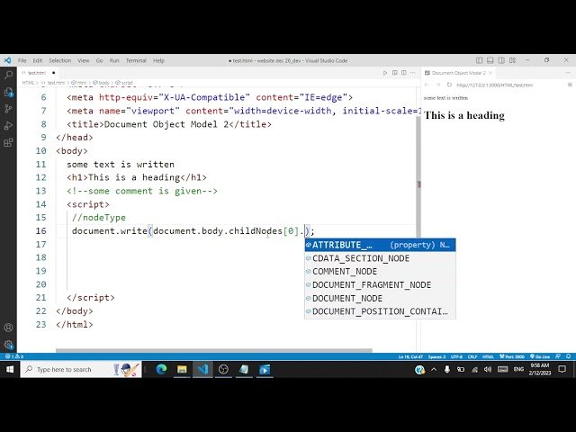 Free Video Javascript Introduction To Document Object Model Session 2 From Satish C J 