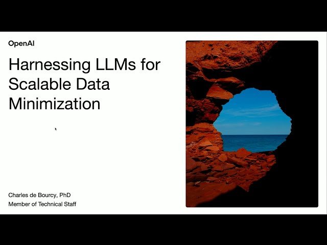 Free Video: Harnessing LLMs for Scalable Data Minimization from USENIX | Class Central