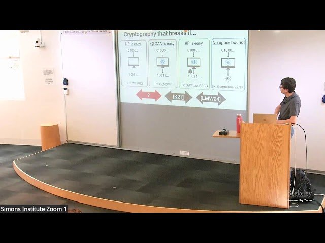 Free Video: Quantum Cryptography and Quantum Complexity from Simons Institute | Class Central