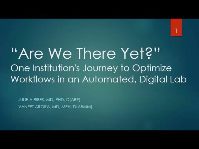 Free Video: Optimizing Workflows in an Automated Digital Microbiology Laboratory - A Case Study ...