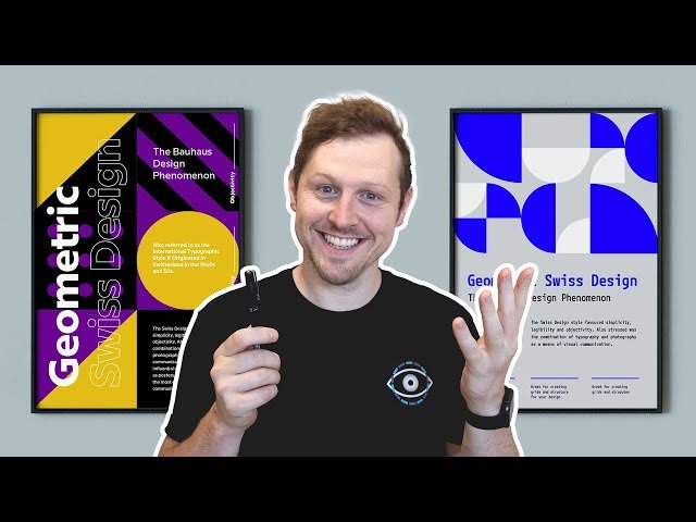 Free Video: Swiss Geometric Poster Design Tutorial in Adobe Illustrator ...