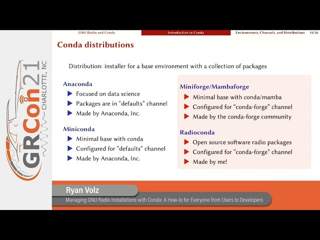 Free Video: Managing GNU Radio Installations with Conda - A How-To for Users and Developers from ...