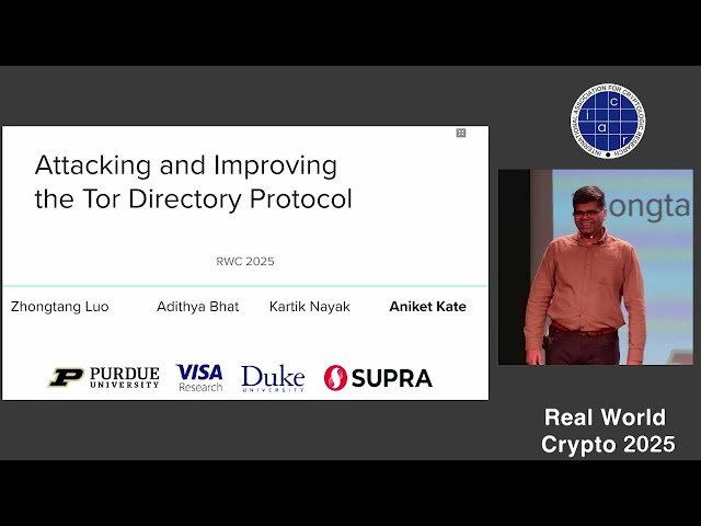 Free Video: Attacking and Improving the Tor Directory Protocol from TheIACR | Class Central
