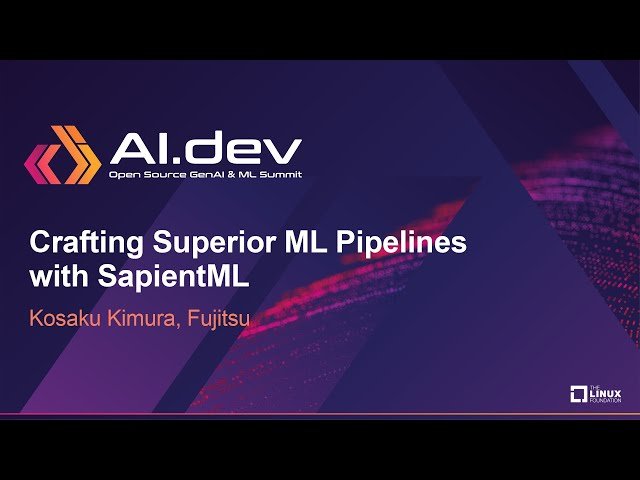 Free Video: Crafting Superior ML Pipelines with SapientML from Linux Foundation | Class Central