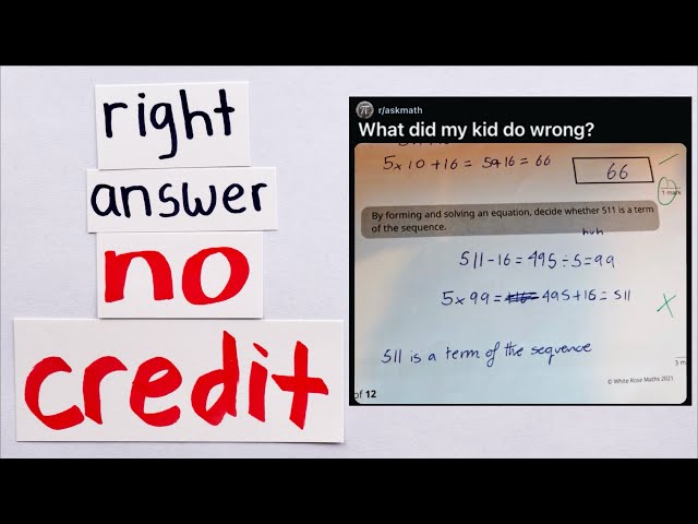 Free Video: No Credit for Math Question - Analyzing a Year 8 Core Math ...
