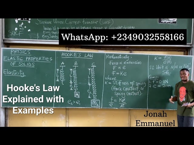 Free Video: Hooke's Law, Elasticity and Elastic Properties of Solids ...