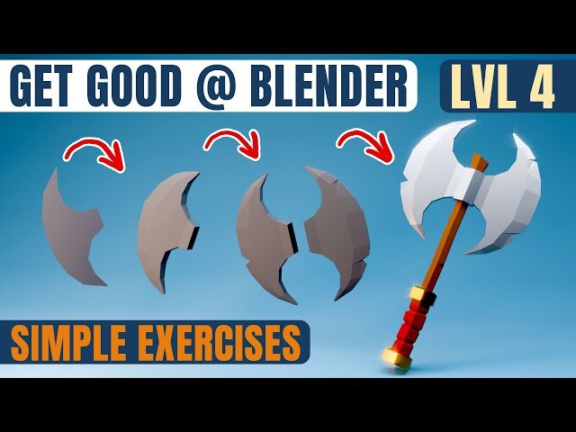 Free Video: Low Poly Stylized Axe Modeling in Blender - Skill Building ...