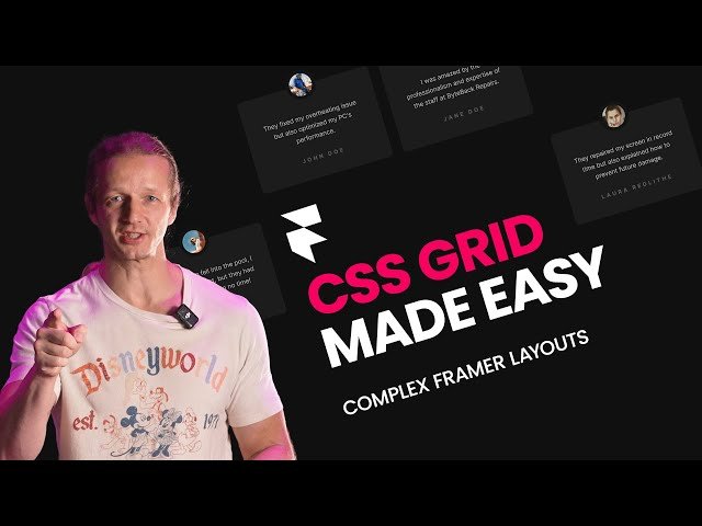 Free Video: Creating Complex Layouts with Framer's CSS Grid from DesignCourse | Class Central