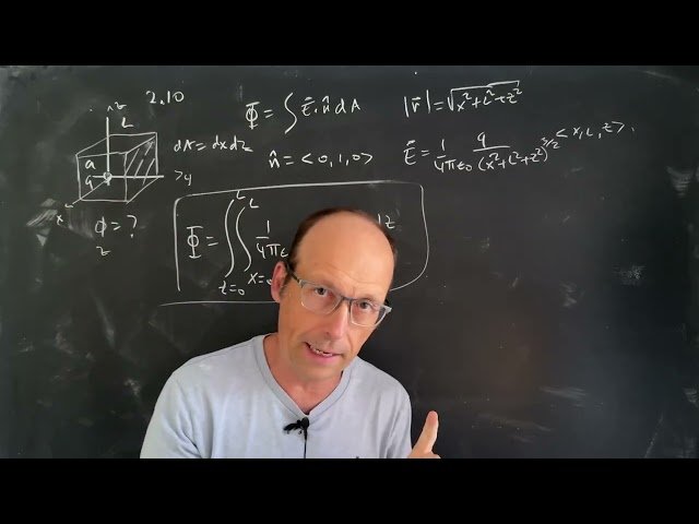 Free Video: Electrodynamics - Calculating the Electric Flux through a Square from Dot Physics ...