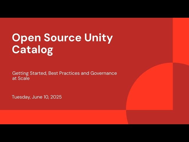 Free Video: Open Source Unity Catalog - Getting Started, Best Practices and Governance at Scale ...