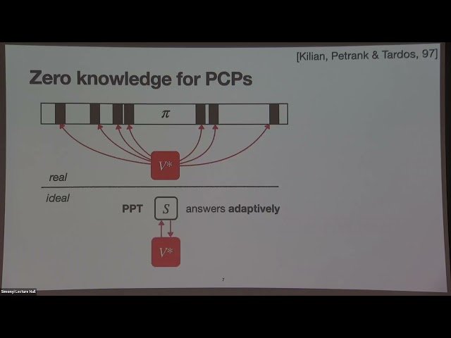 Free Video: A Zero-Knowledge PCP Theorem from Institute for Advanced Study | Class Central