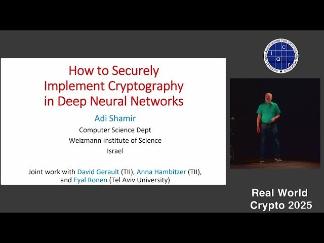 Free Video: How to Securely Implement Cryptography in Deep Neural Networks from TheIACR | Class ...
