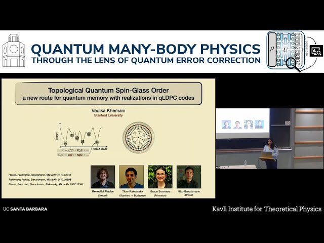 Free Video: Topological Quantum Spin Glass Order - A New Route to Quantum Memory with ...