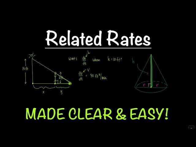 Free Video: Related Rates Problems Made Clear and Easy from Math with ...