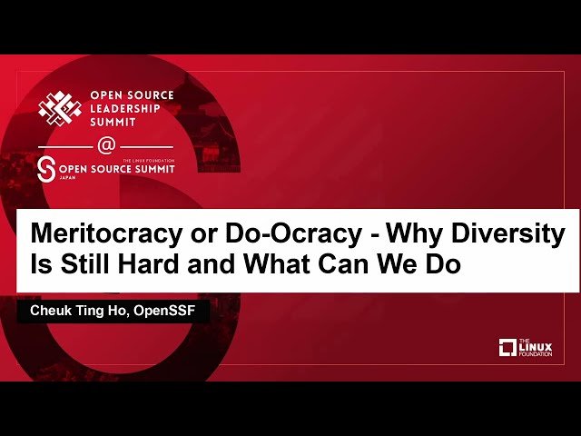 Free Video: Meritocracy vs Do-ocracy: Improving Diversity in Open ...