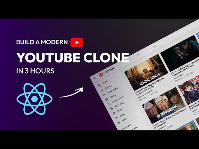 Free Video: Create YouTube Clone Using React JS - Build Complete Website Like YouTube In React ...