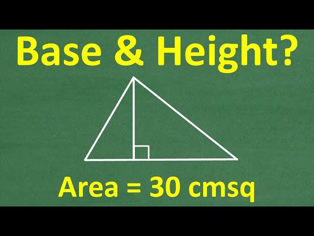 Free Video: Can You Solve This Triangle Problem - Area = 30, Find Base ...