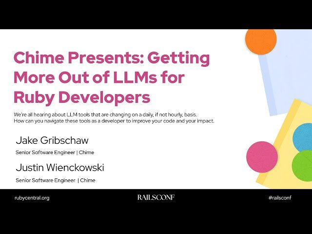 Free Video: Getting More Out of LLMs for Ruby Developers from Confreaks | Class Central