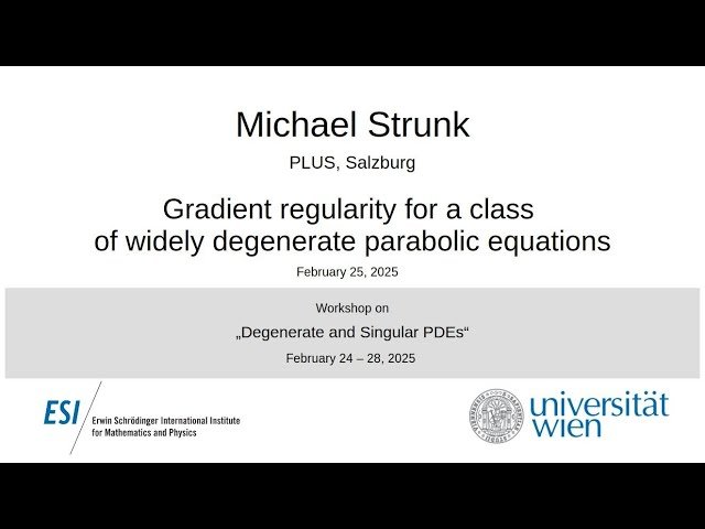 Free Video: Gradient Regularity for a Class of Widely Degenerate ...