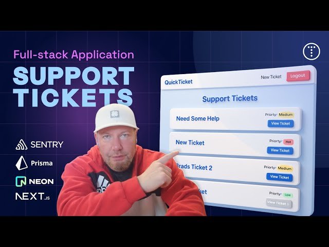 Free Video Nextjs Postgres And Error Monitoring Full Stack Support Ticketing System From