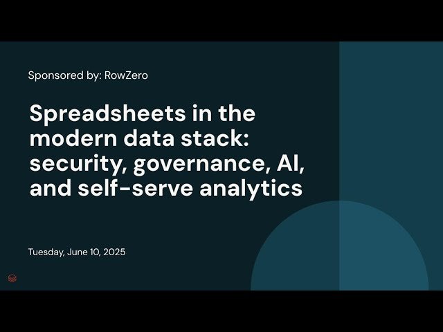 Free Video: Spreadsheets in the Modern Data Stack - Security ...