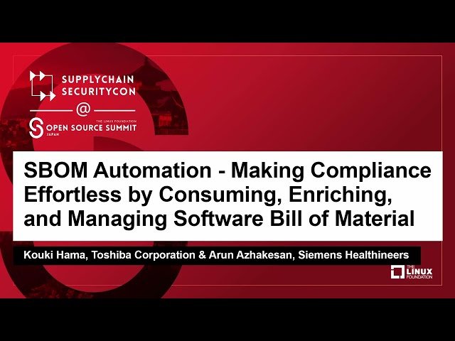 Free Video: SBOM Automation - Making Compliance Effortless by Consuming ...