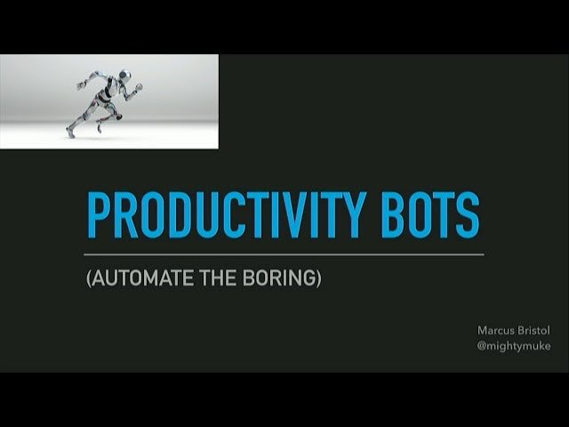 NDC Conferences Talk: Productivity Bots from NDC Conferences | Class Central