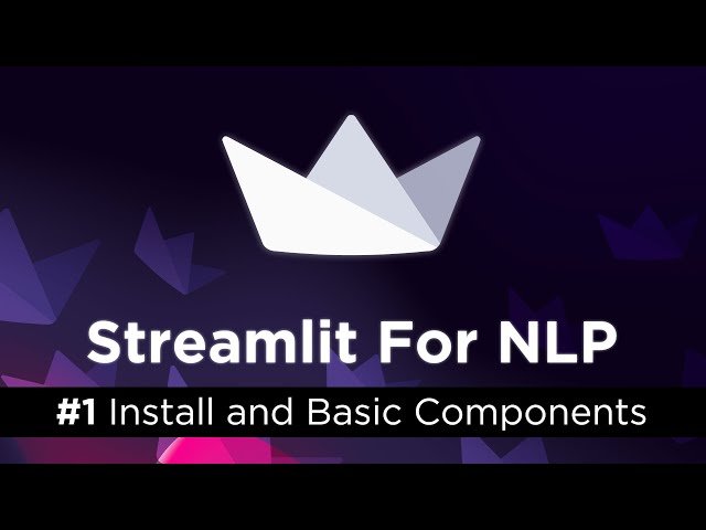 Free Video: Streamlit for Machine Learning - Full Course from James ...