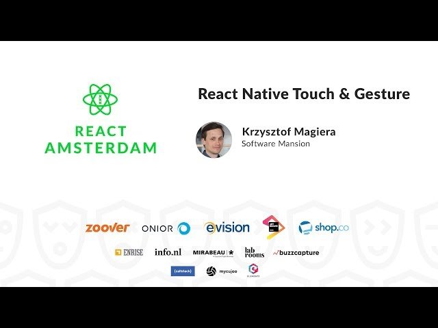 Conference Talks Talk: React Native Touch & Gesture from React Conferences by GitNation | Class ...