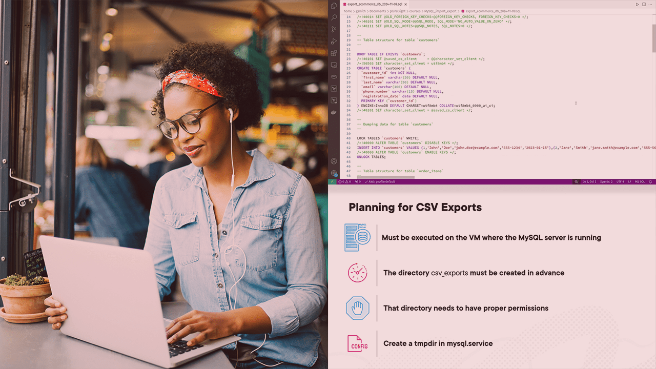 Online Course: Database Administration: Importing and Exporting Data from Pluralsight | Class ...