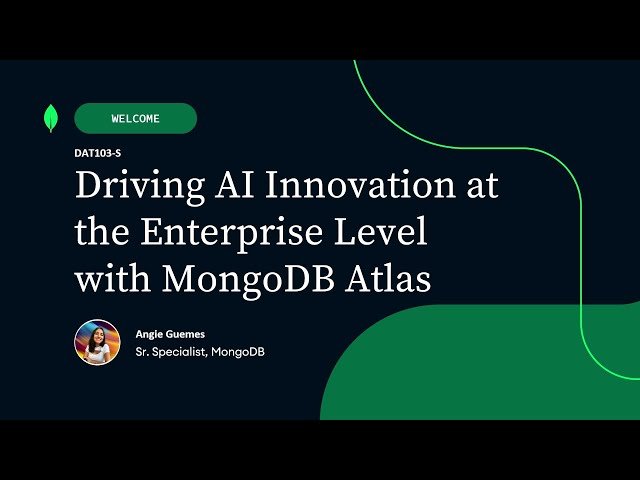 Free Video: Driving AI Innovation at the Enterprise Level with MongoDB ...