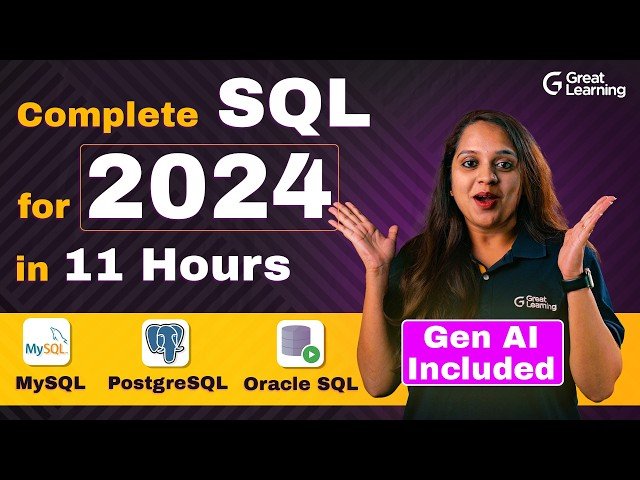 Free Video: SQL Full Course with Generative AI for 2024 - Tutorial for Beginners from Great ...