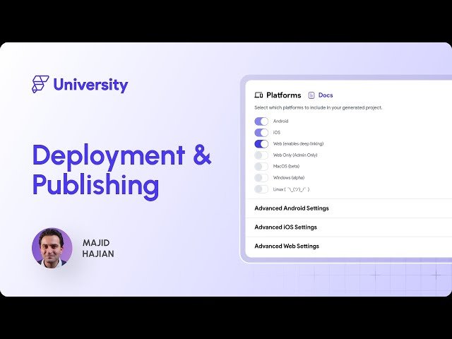 Free Video: Deployment and Publishing Apps with FlutterFlow - Module 22 from FlutterFlow | Class ...