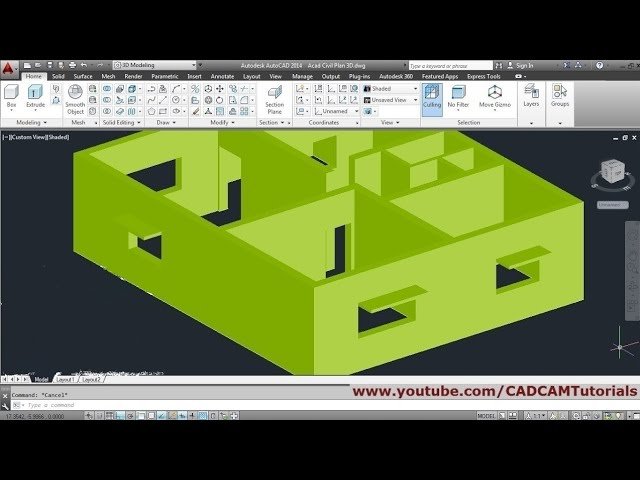 Free Video: AutoCAD 3D House Modeling Tutorial for Beginners from CAD ...