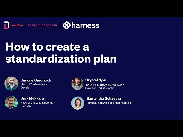 Free Video: How to Create a Standardization Plan for Tools, Libraries ...