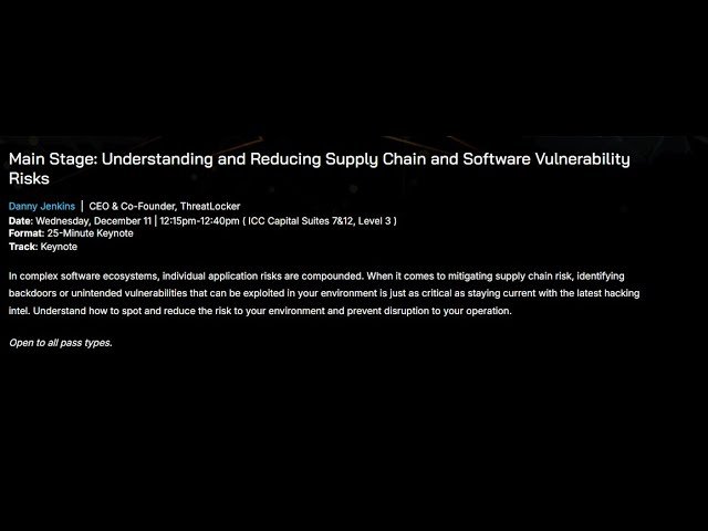 Free Video: Understanding and Reducing Supply Chain and Software Vulnerability Risks from Black ...