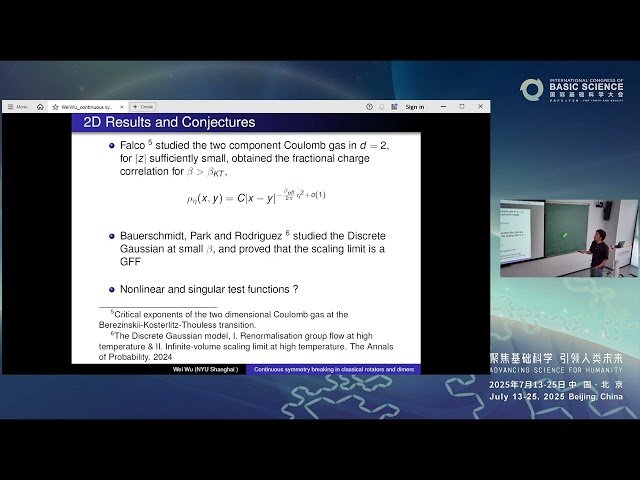 Free Video: Continuous Symmetry Breaking for Rotators and Dimers from ...