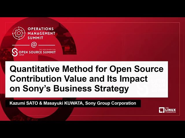 Free Video: Quantitative Method for Open Source Contribution Value and Its Impact on Business ...