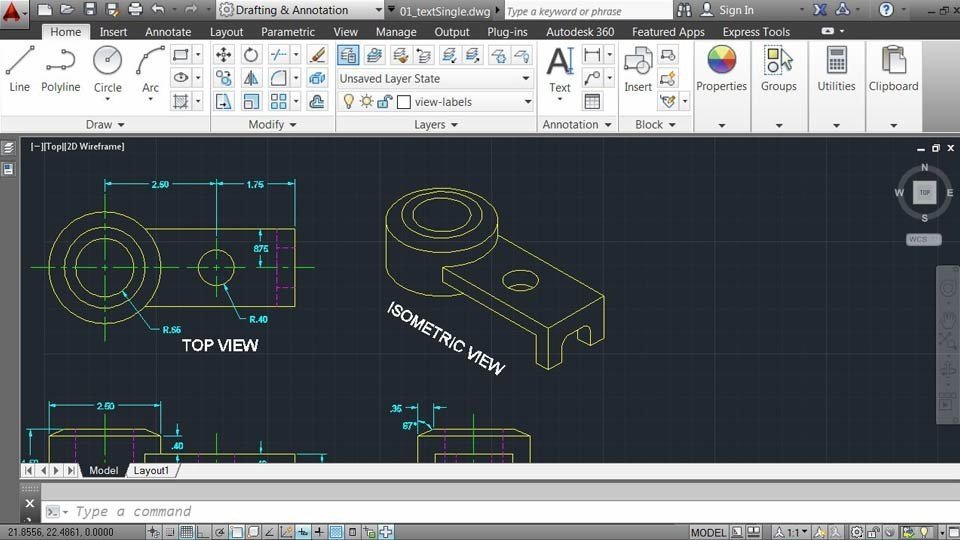 Online Course: AutoCAD 2014 Essential Training: 4 Annotating a Drawing ...