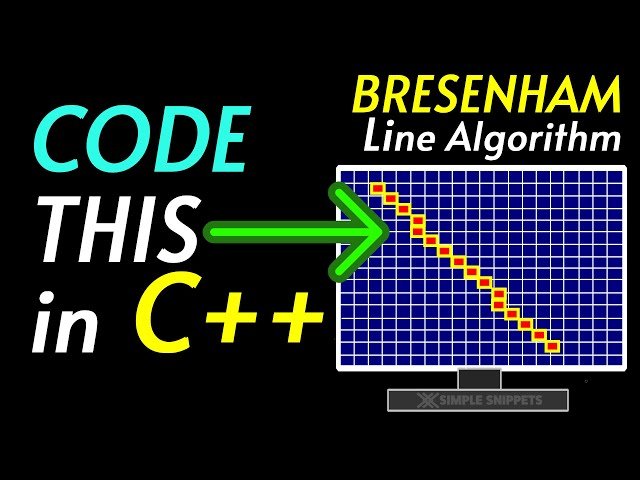 Free Video: Bresenham Line Drawing Algorithm in C++ - Computer Graphics Tutorial Part 2 with ...