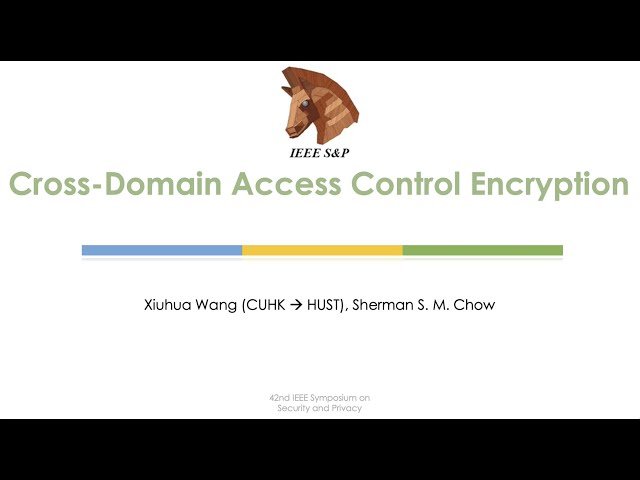 IEEE Symposium on Security and Privacy Talk: Cross-Domain Access Control Encryption - Arbitrary ...