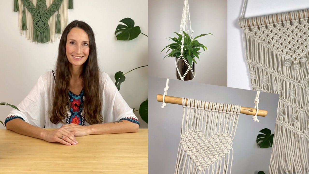 Online Course: A Beginner's Guide to Mindful Macramé: From Plant Hangers to Wall Art from ...