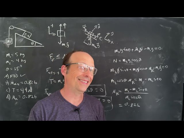 Free Video: Physics Problem: Inclined Half Atwood with Friction from ...